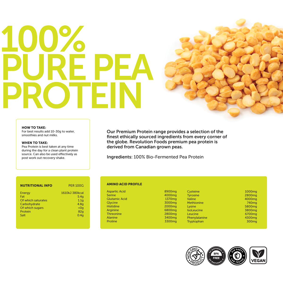 Vegan Fermented Pea Protein Powder